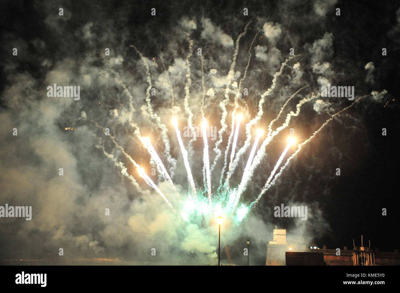 The annual Bonfire night celebrations take place on the River Mersey ...