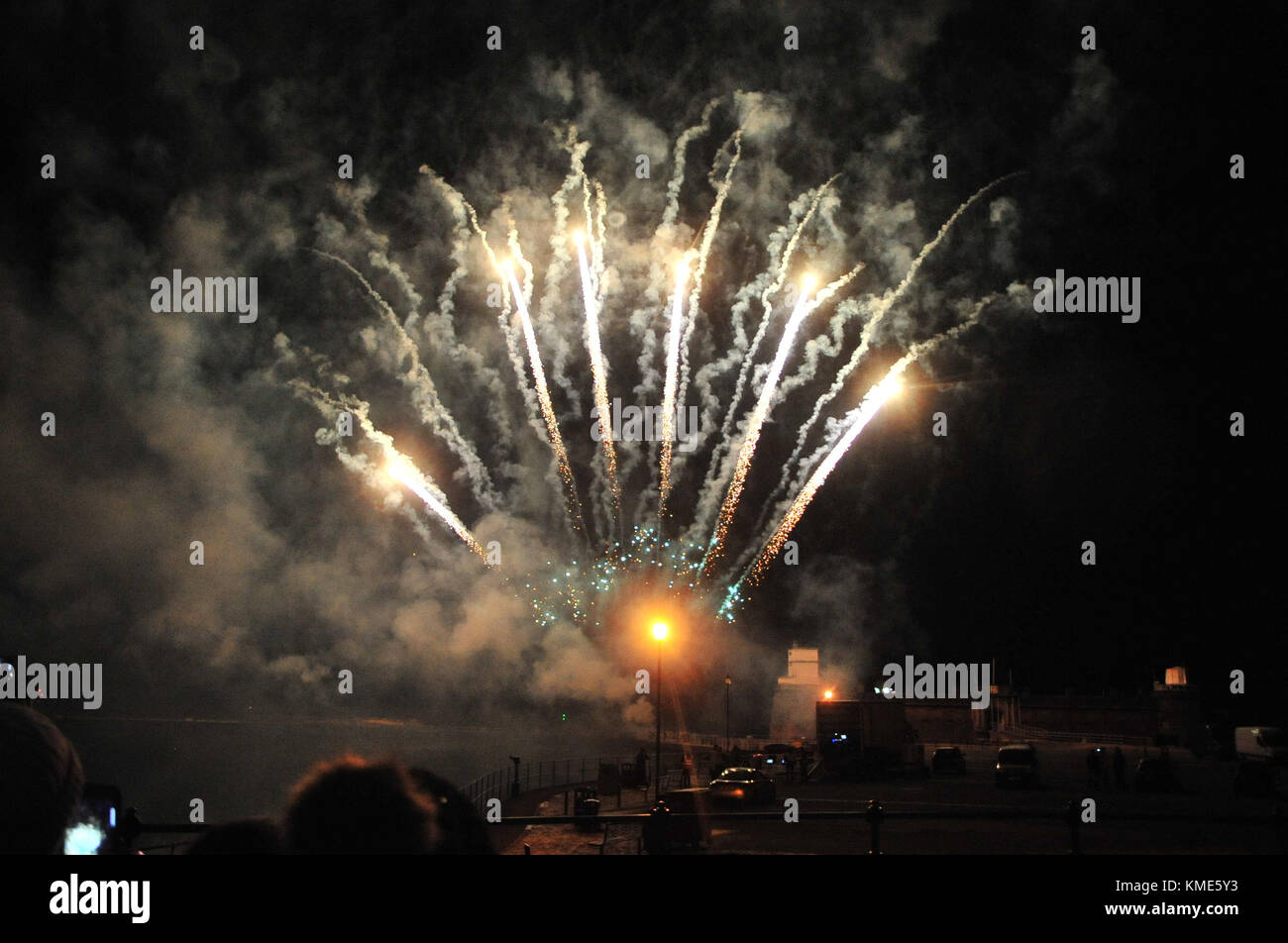 The annual Bonfire night celebrations take place on the River Mersey ...