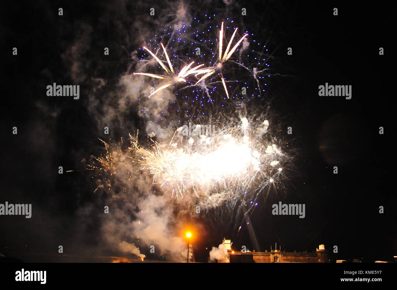 The annual Bonfire night celebrations take place on the River Mersey ...