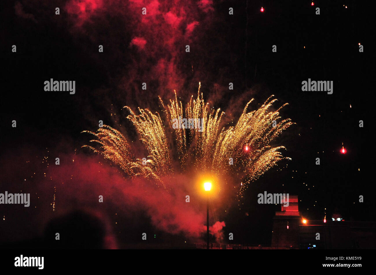 The annual Bonfire night celebrations take place on the River Mersey ...