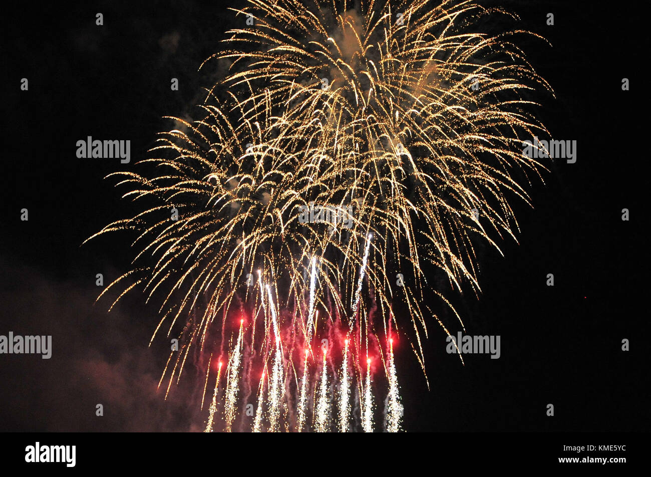 The annual Bonfire night celebrations take place on the River Mersey ...