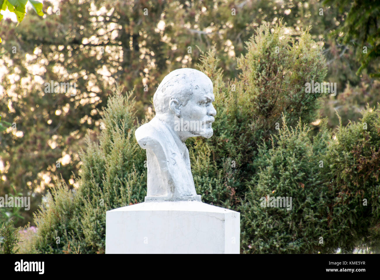 Monument to young Vladimir Ilyich Lenin Soviet communist leader Stock ...