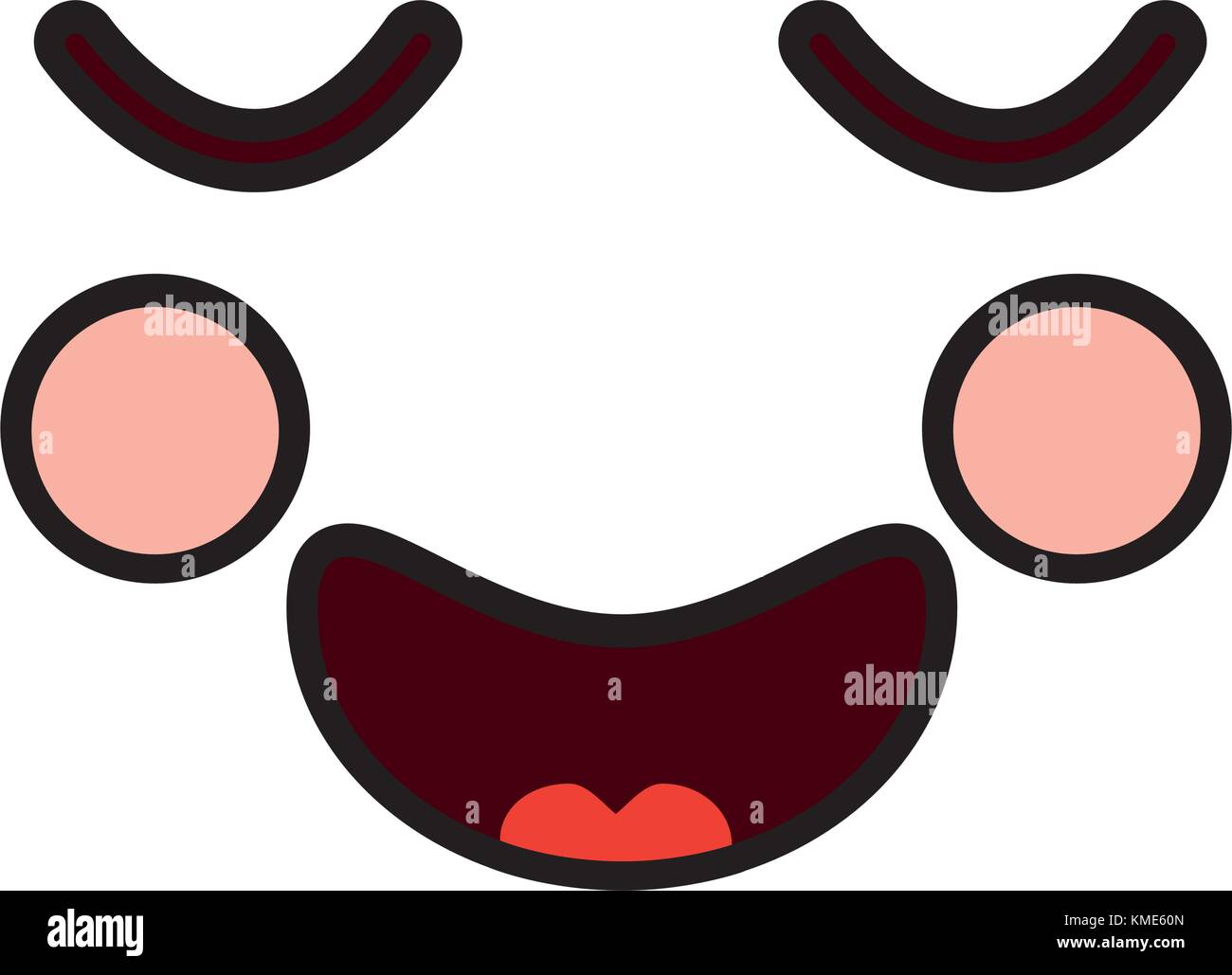 happy relaxed bliss face emoji icon image Stock Vector Image & Art - Alamy
