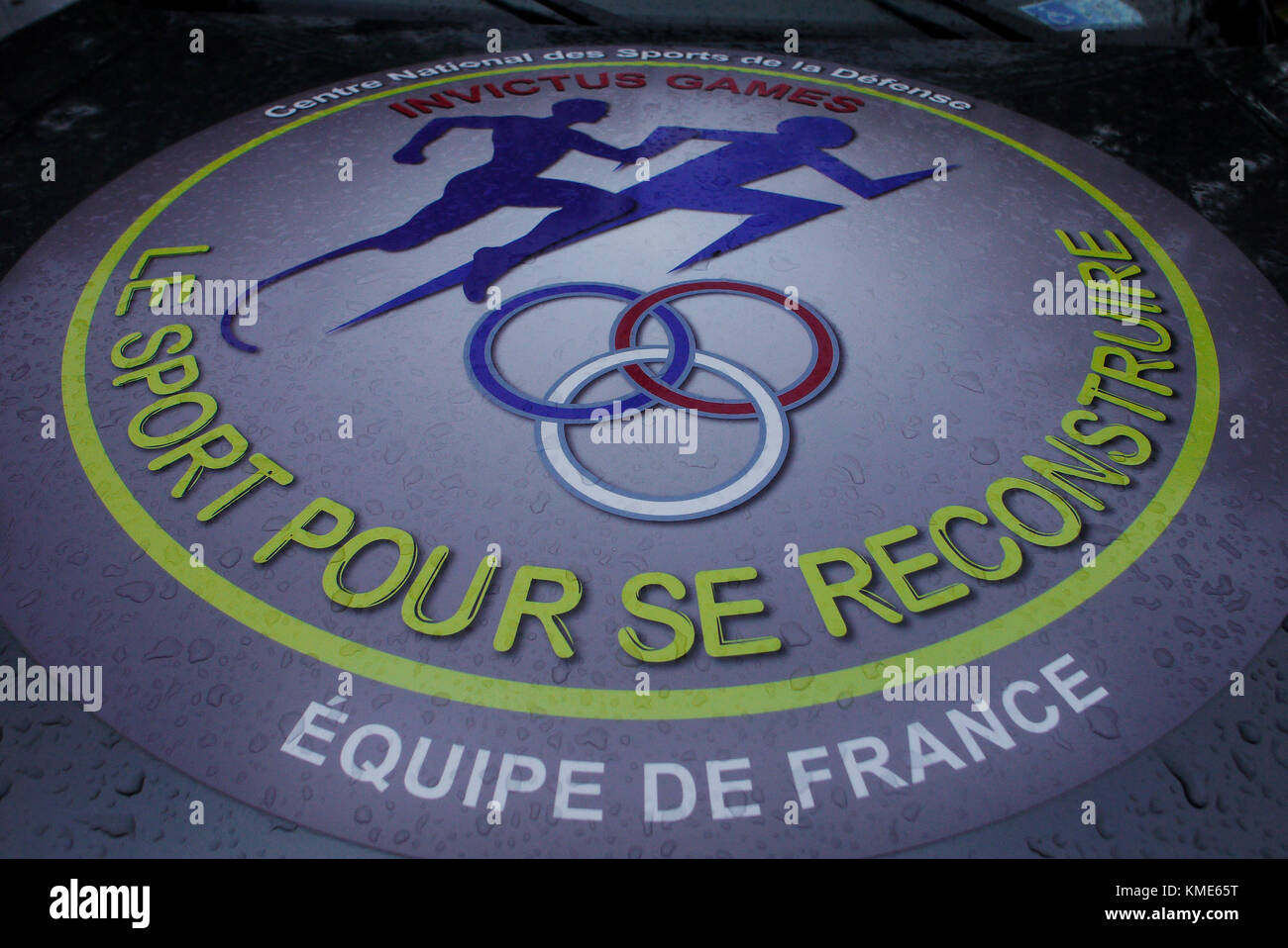 Invictus games: French team's vehicle, Fontainebleau, France Stock ...