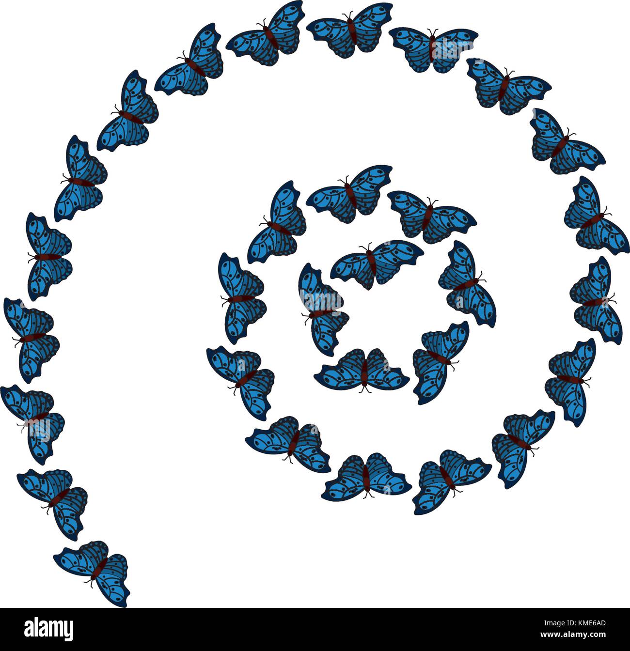 Spiral butterfly Stock Vector Images - Alamy