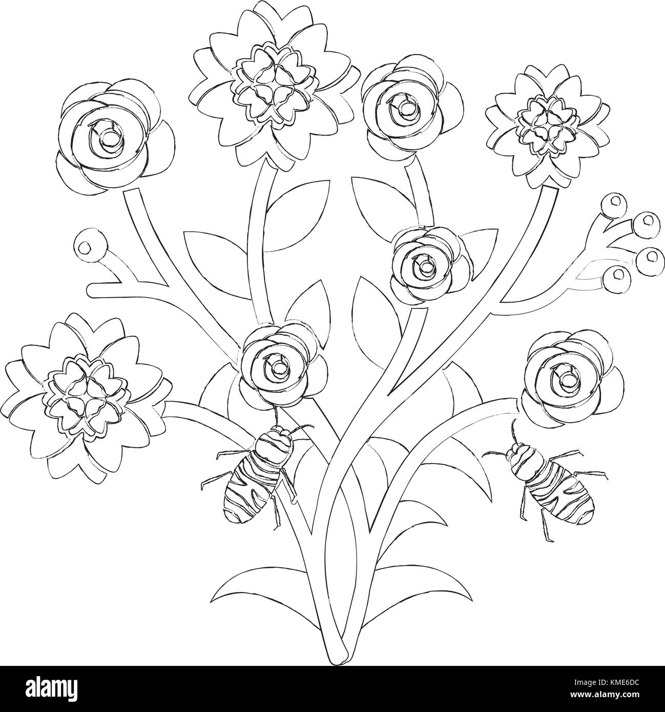 Bee clipart Black and White Stock Photos & Images - Alamy