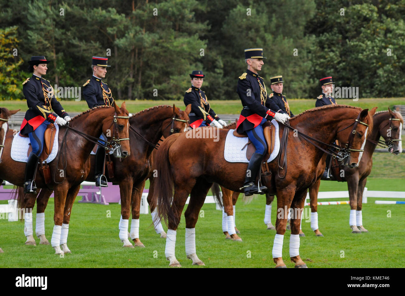 Mounted Republican Guards attend equestrian parade at Grand Parquet ...