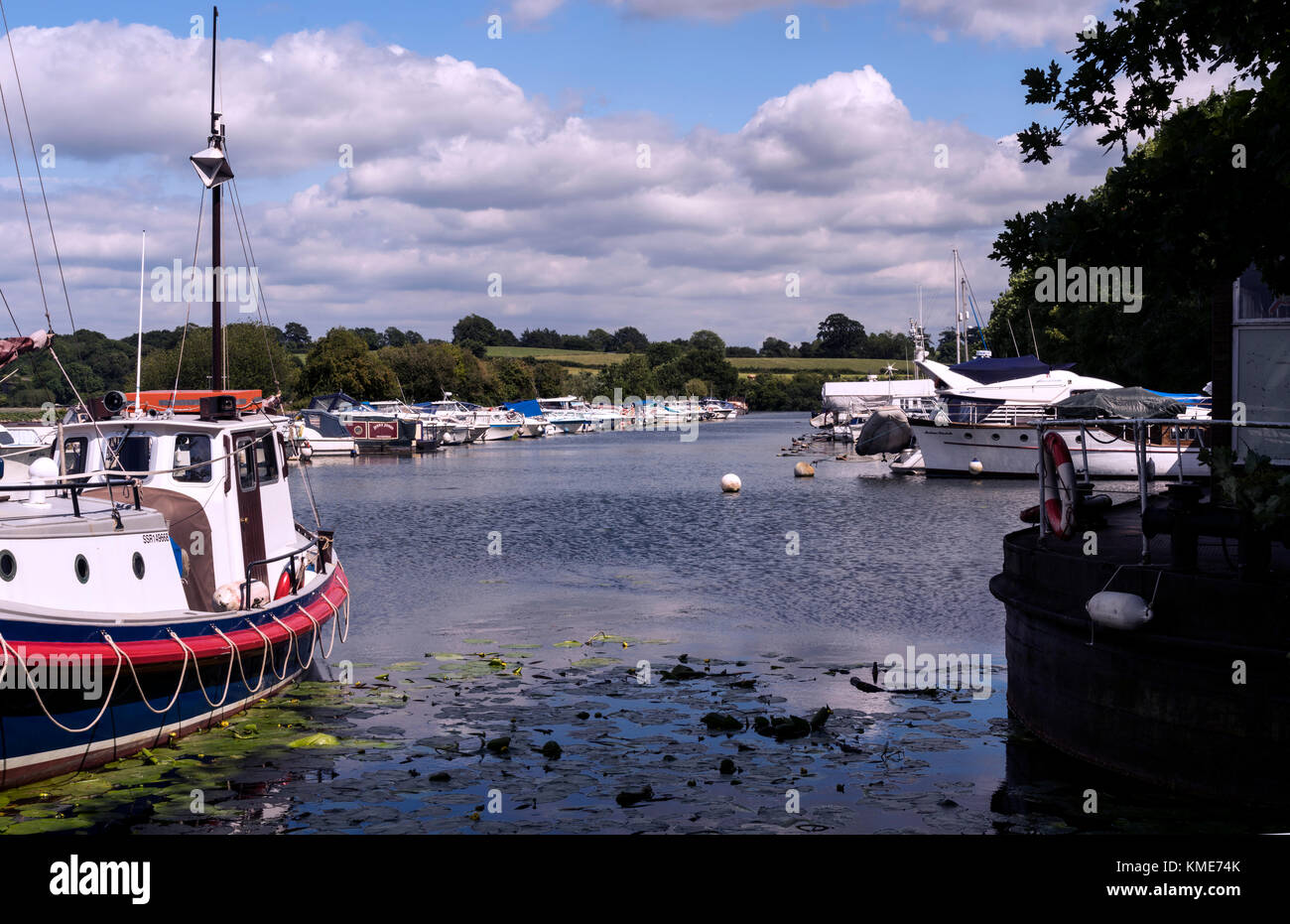 Sharpness Marina at the end of the Gloucester - Sharpness Canal Stock ...