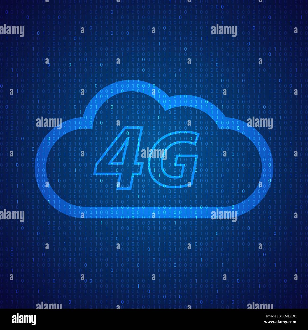 4G speed wireless mobile cloud network. Vector illustration Stock ...