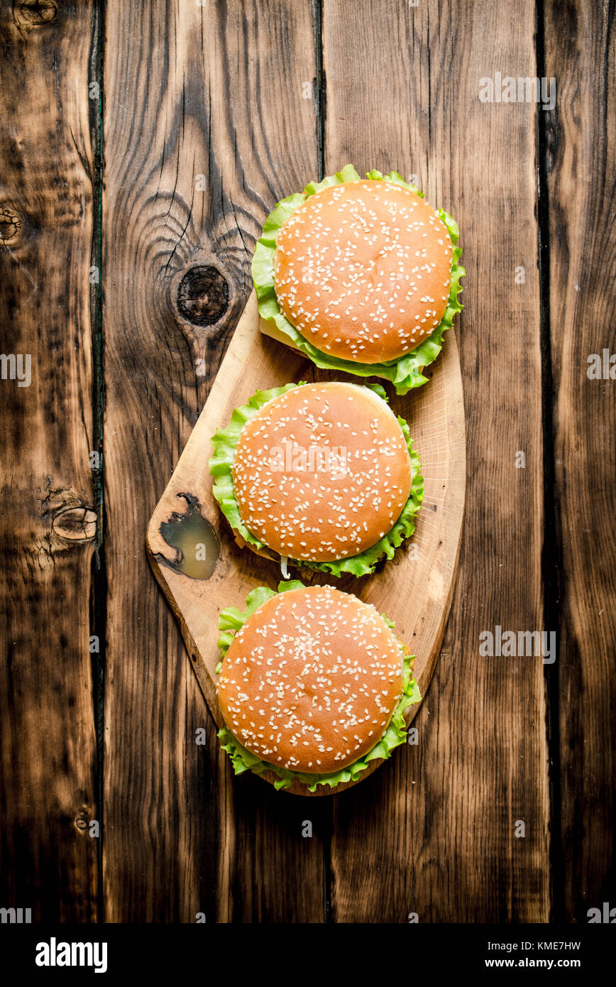 Big hamburger three beef hi-res stock photography and images - Alamy