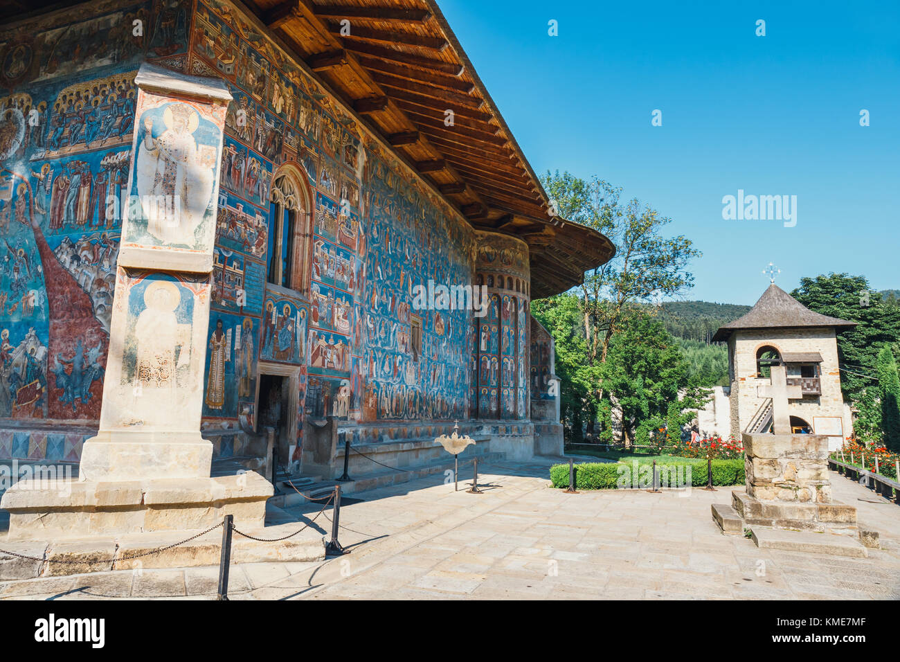 Voronet Monastery is a famous painted monastery in Romania Stock Photo - Alamy