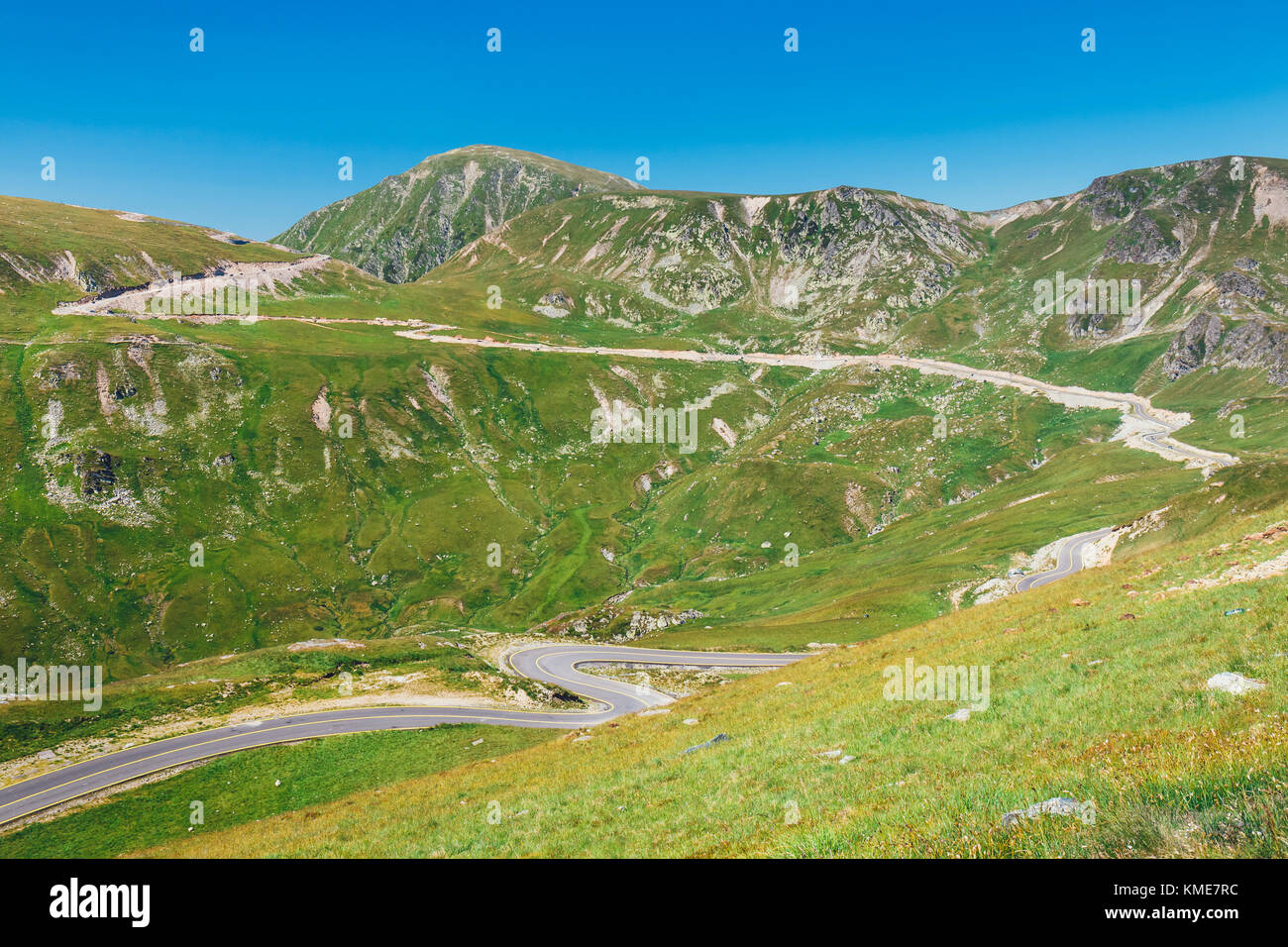 Beautiful mountain landscape of Parang Mountains in Romania Stock Photo ...