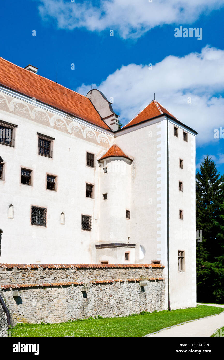 famous renaissance castle from 1550, Telc (UNESCO), Vysocina district ...