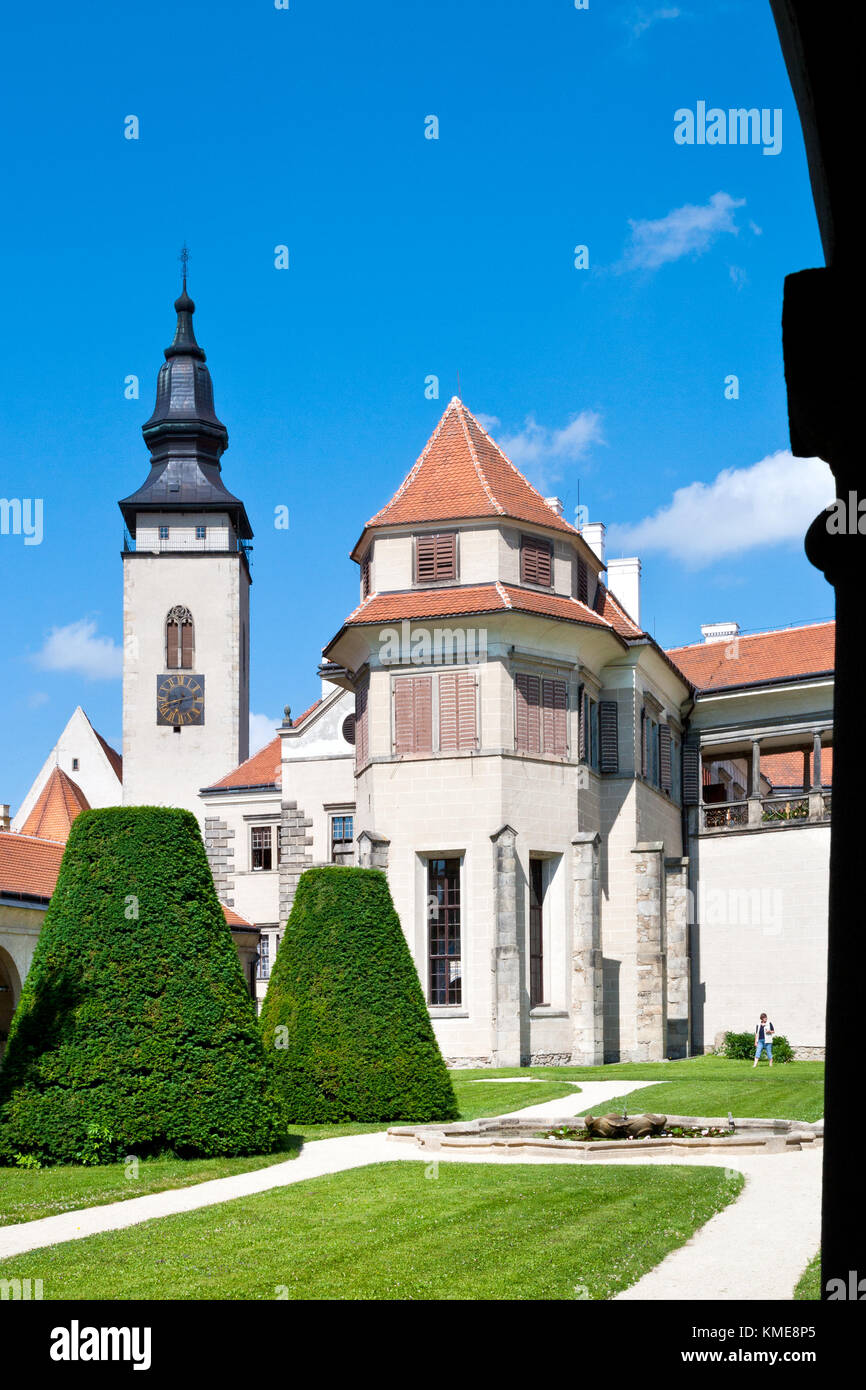 famous renaissance castle from 1550, Telc (UNESCO), Vysocina district ...