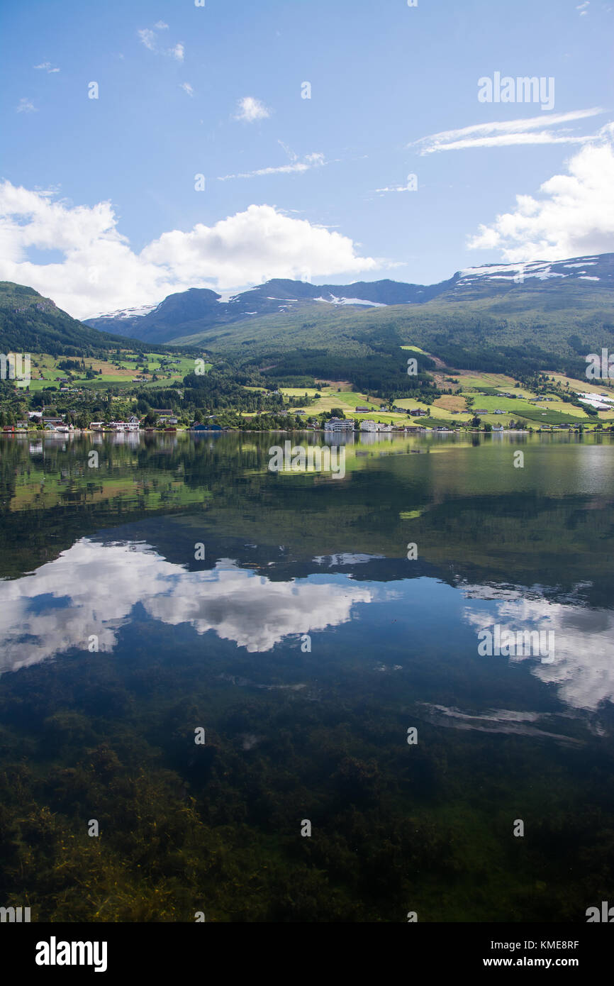 Innvik is a town at the Nordfjorden in Norway Stock Photo - Alamy