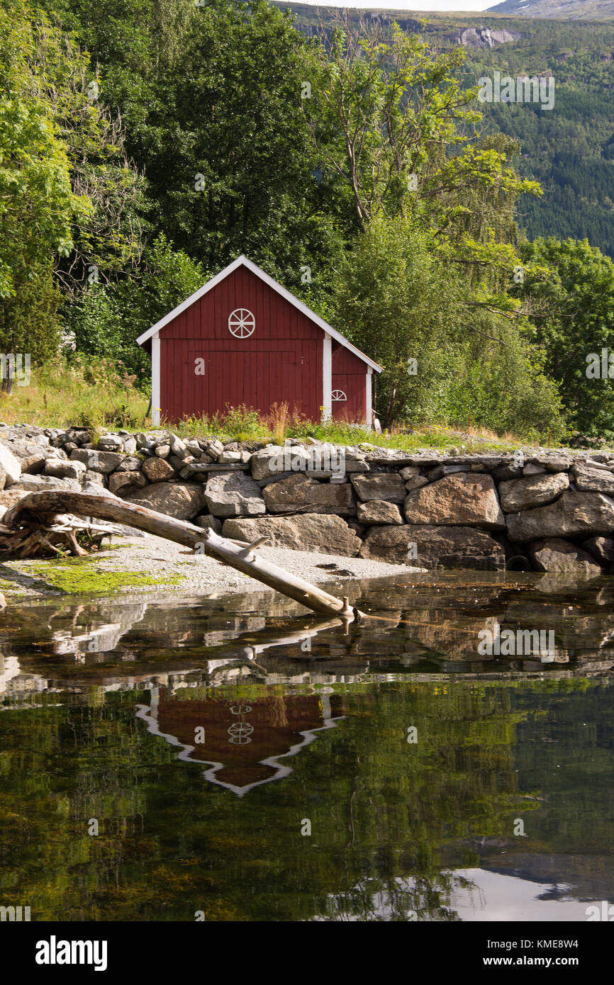 Innvik is a town at the Nordfjorden in Norway Stock Photo - Alamy
