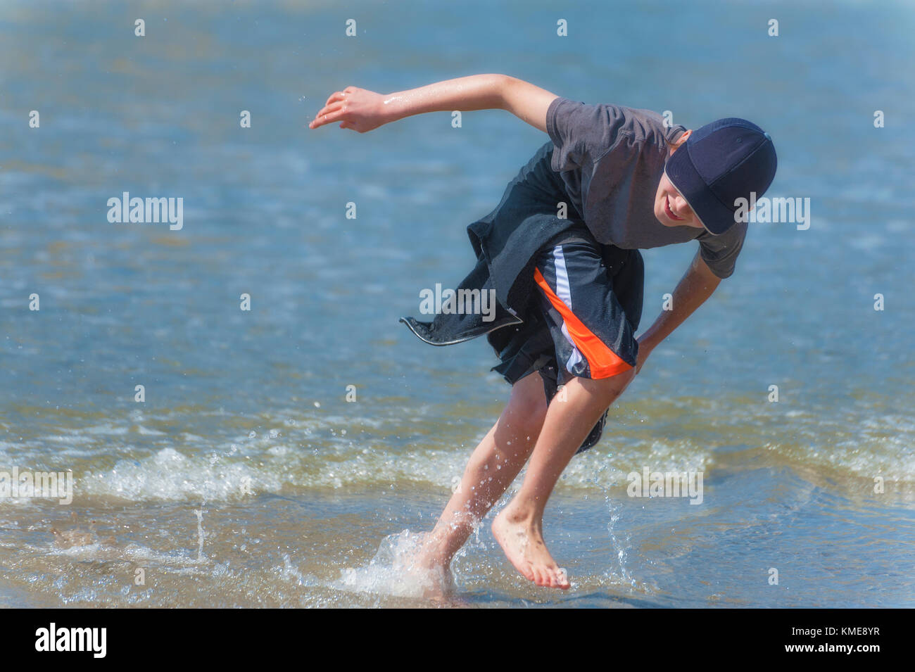 Happy kids beach ball hi-res stock photography and images - Alamy
