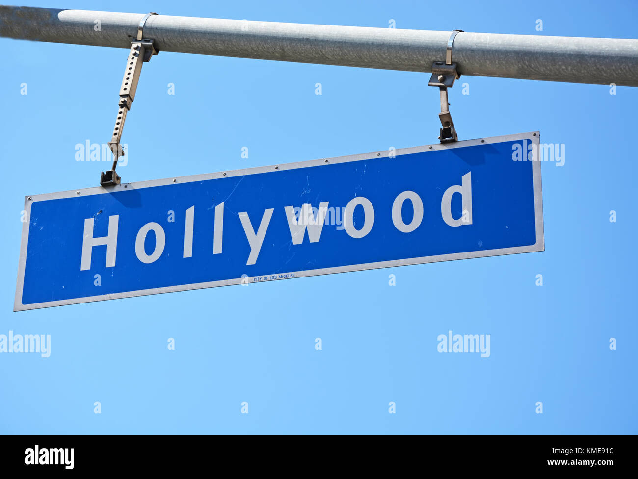 Closeup of a Hollywood sign Stock Photo - Alamy