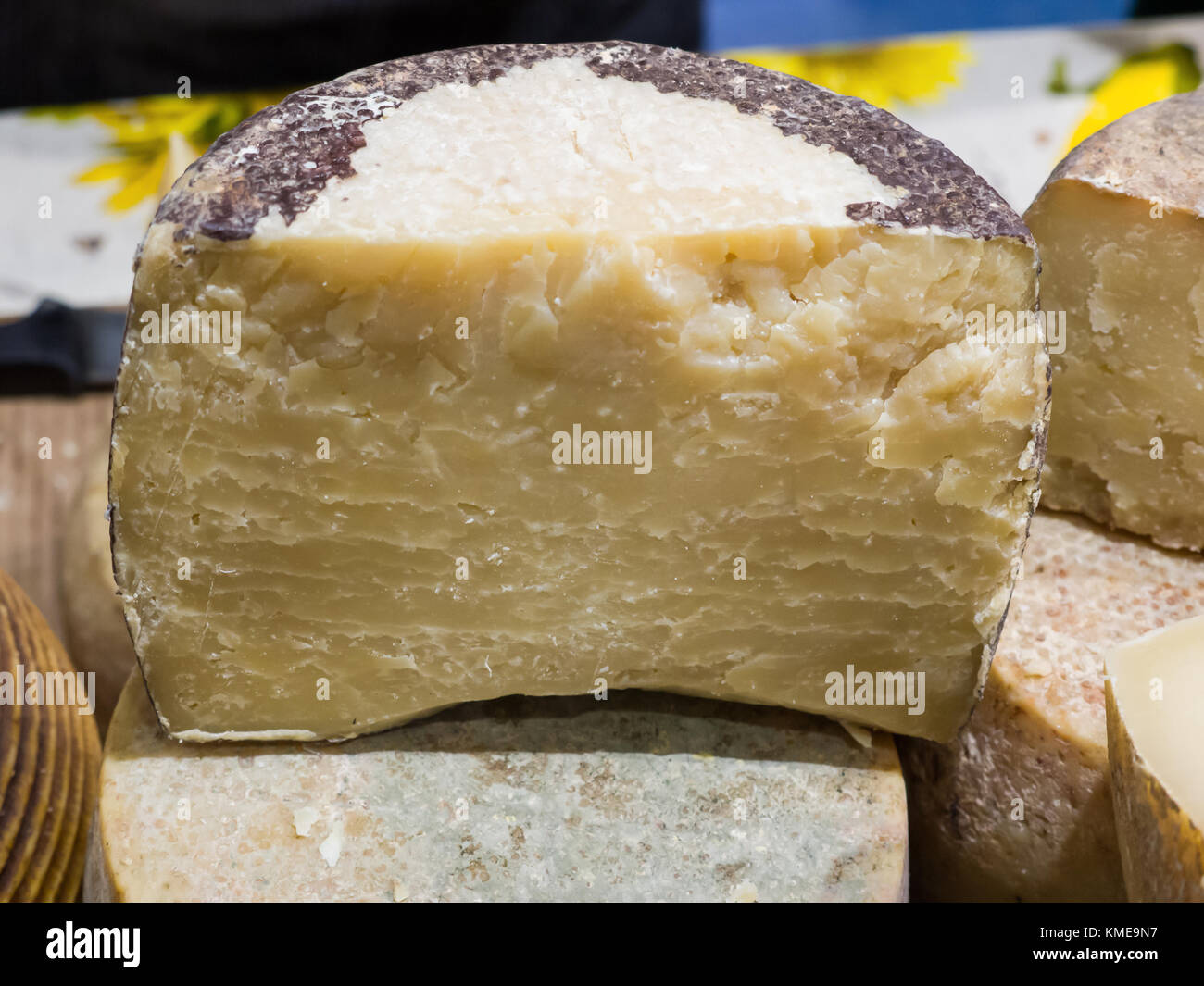 form of seasoned Sardinian artisan cheese Stock Photo - Alamy