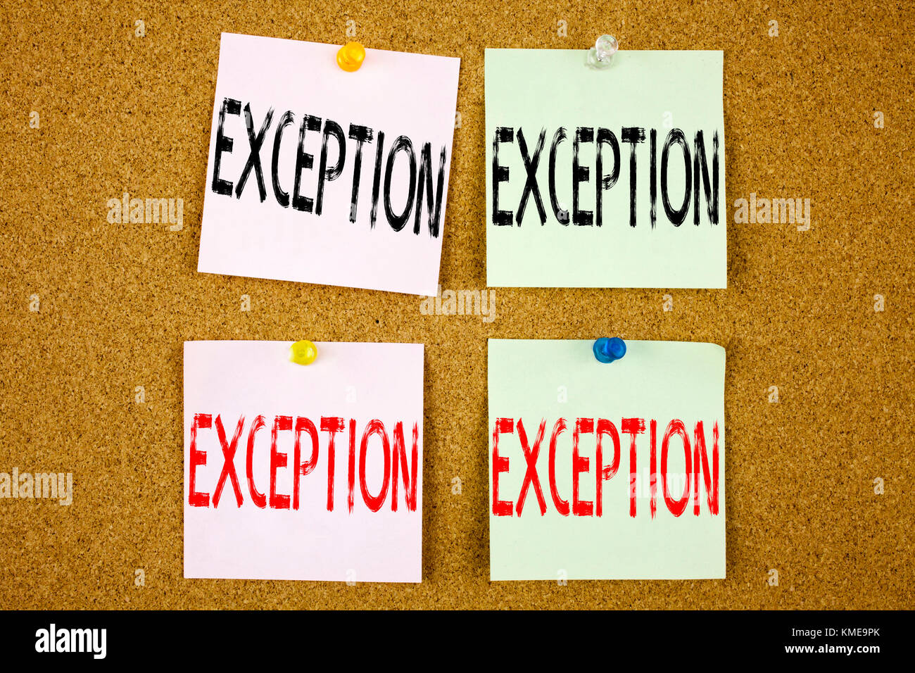 Conceptual hand writing text caption inspiration showing Exception ...