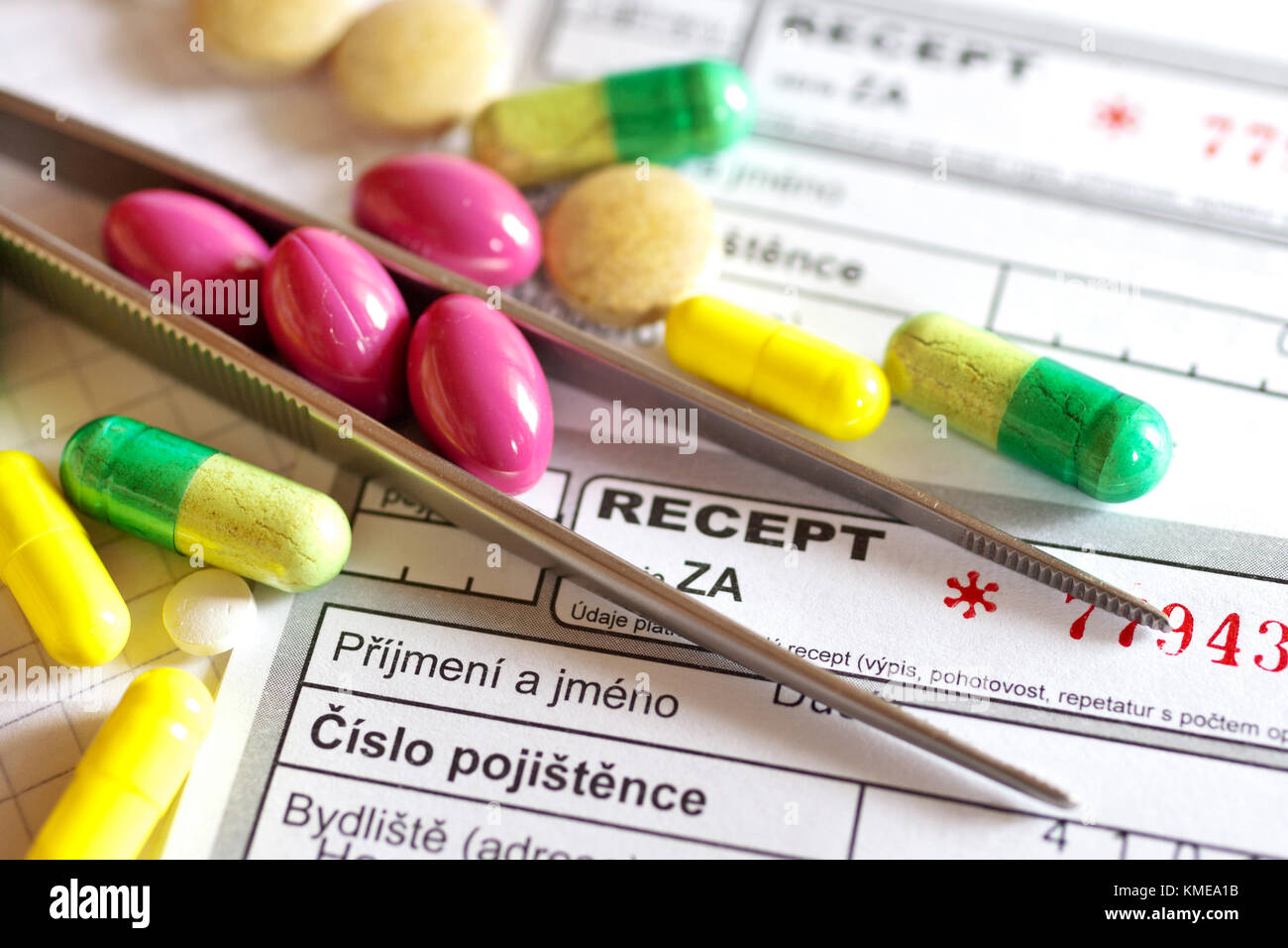 Récept hi-res stock photography and images - Alamy