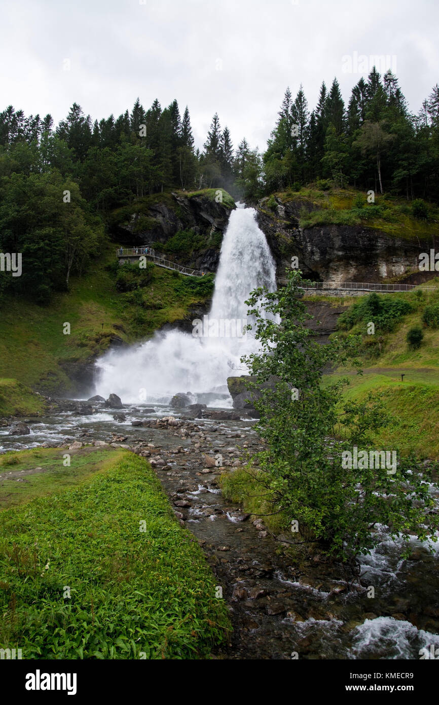 Steinsdalsfossen is a waterfall in the village of Steine in the ...
