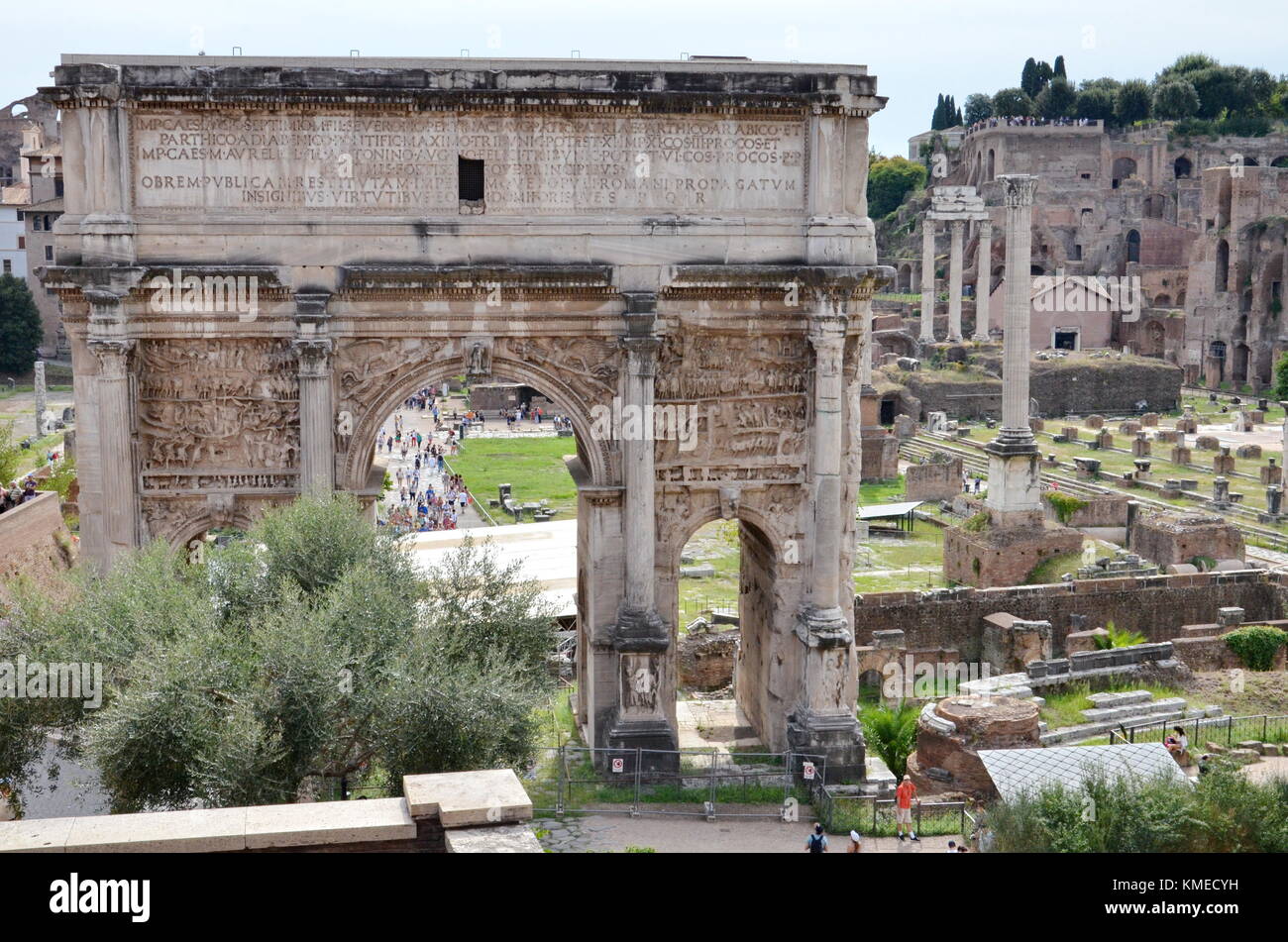 Rome, Italy, September 9, 2015: Arch of Septimius Severus at the Roman ...