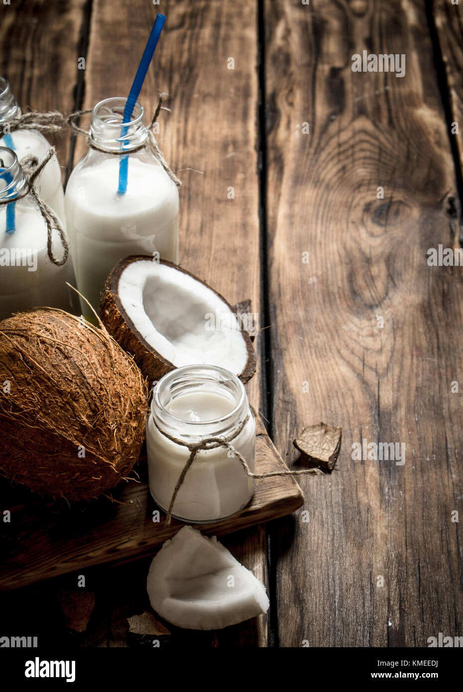 Coconut milk in bottles hi-res stock photography and images - Alamy