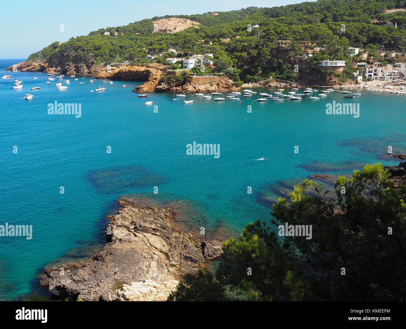 Landscape of Sa Riera beach in Begur, Costa Brava - Girona, Spain Stock ...