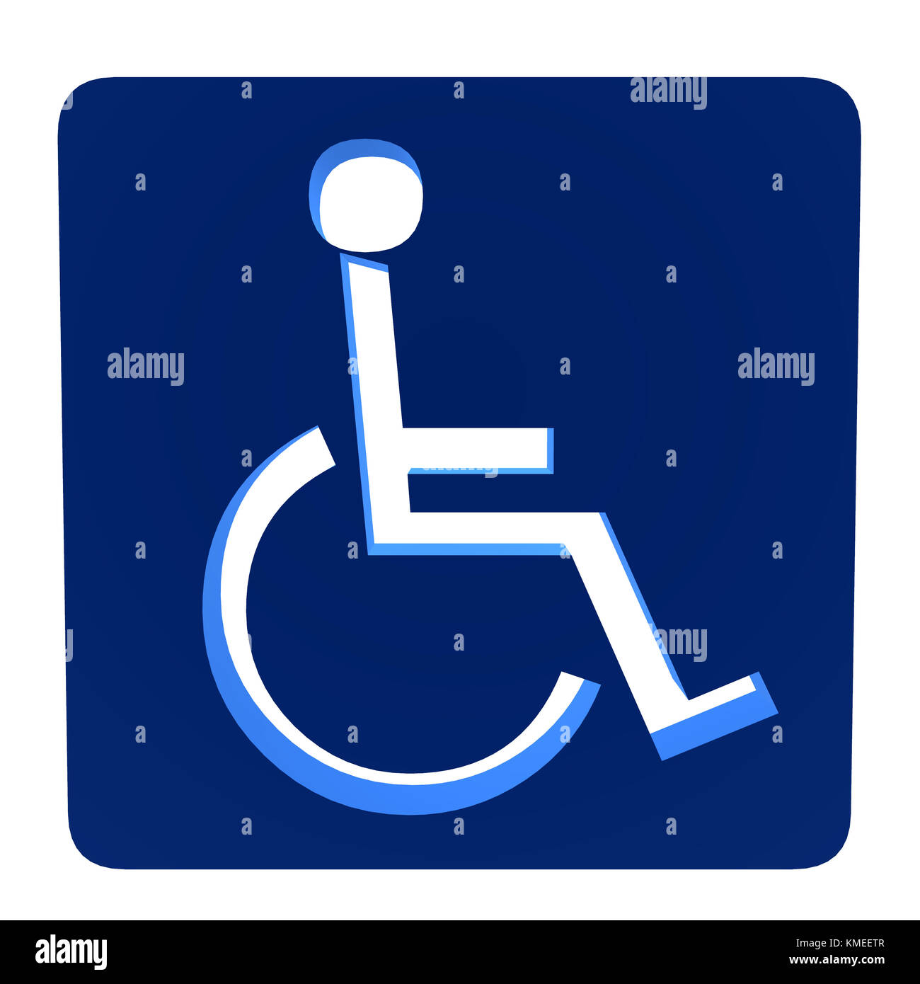 3D handicap symbol on a white background Stock Photo - Alamy