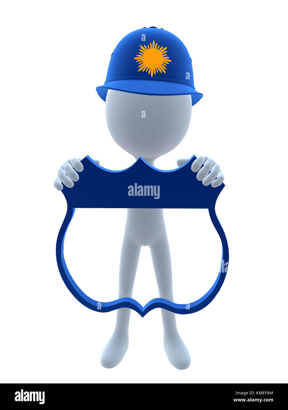 Officer holding badge Cut Out Stock Images & Pictures - Alamy