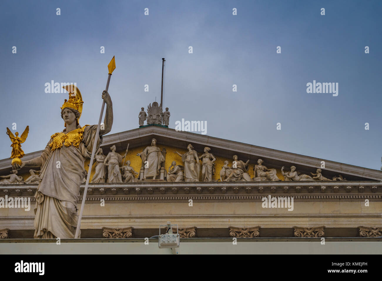 Athena the defender statue. The goddess of science and wisdom, Located ...
