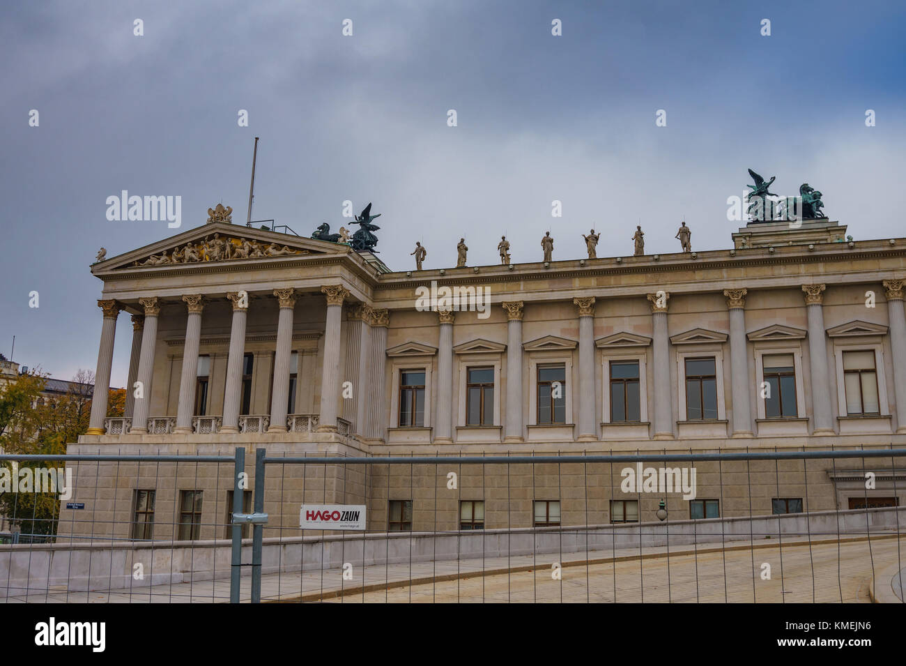 Urban street photography at the Austrian Parliament building in Vienna ...
