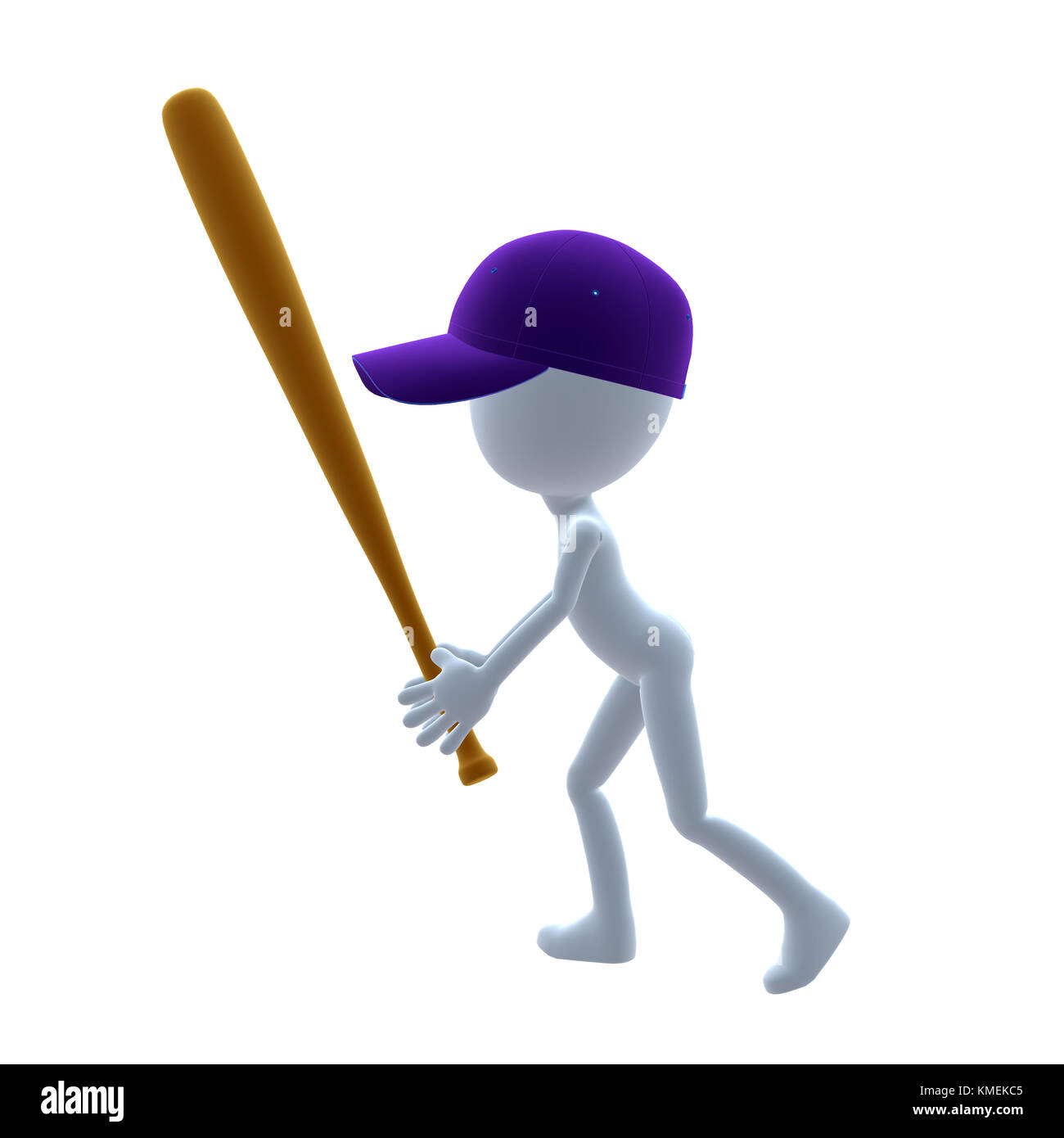 3D baseball guy holding a baseball bat on a white background Stock ...
