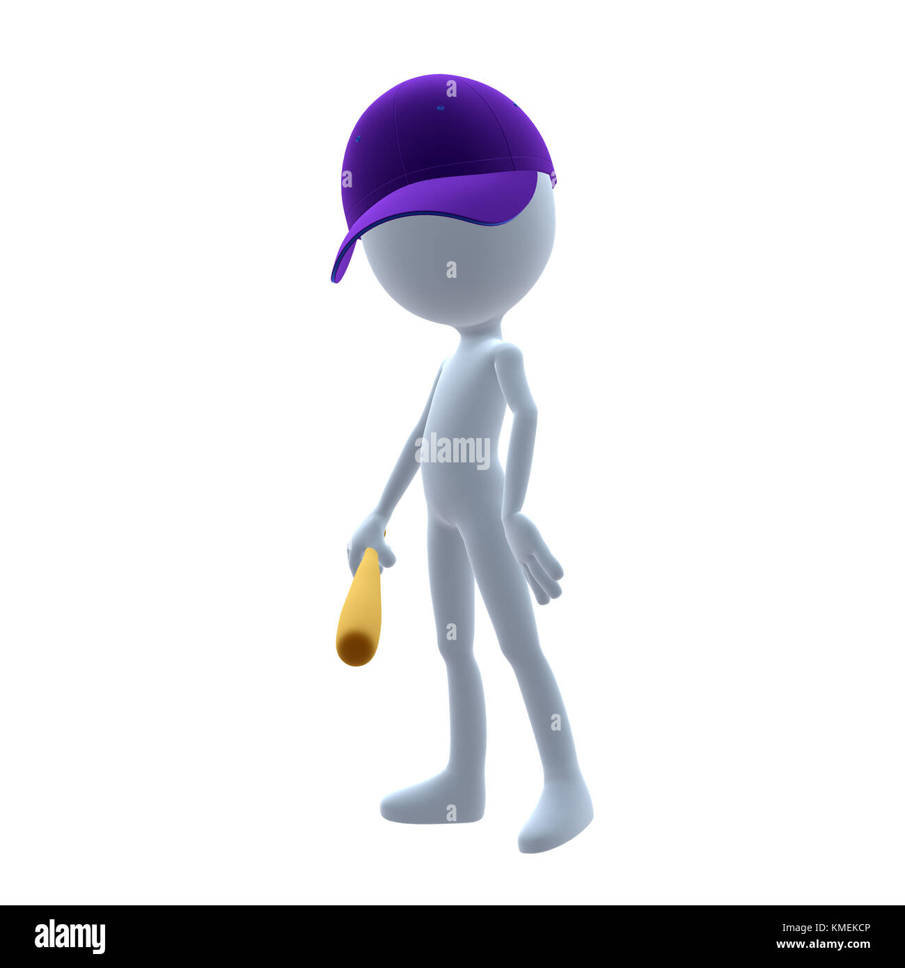 3D baseball guy holding a baseball bat on a white background Stock ...