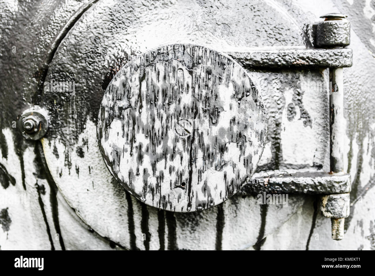 Steam locomotive train car antique vintage grunge wheel closeup with ...