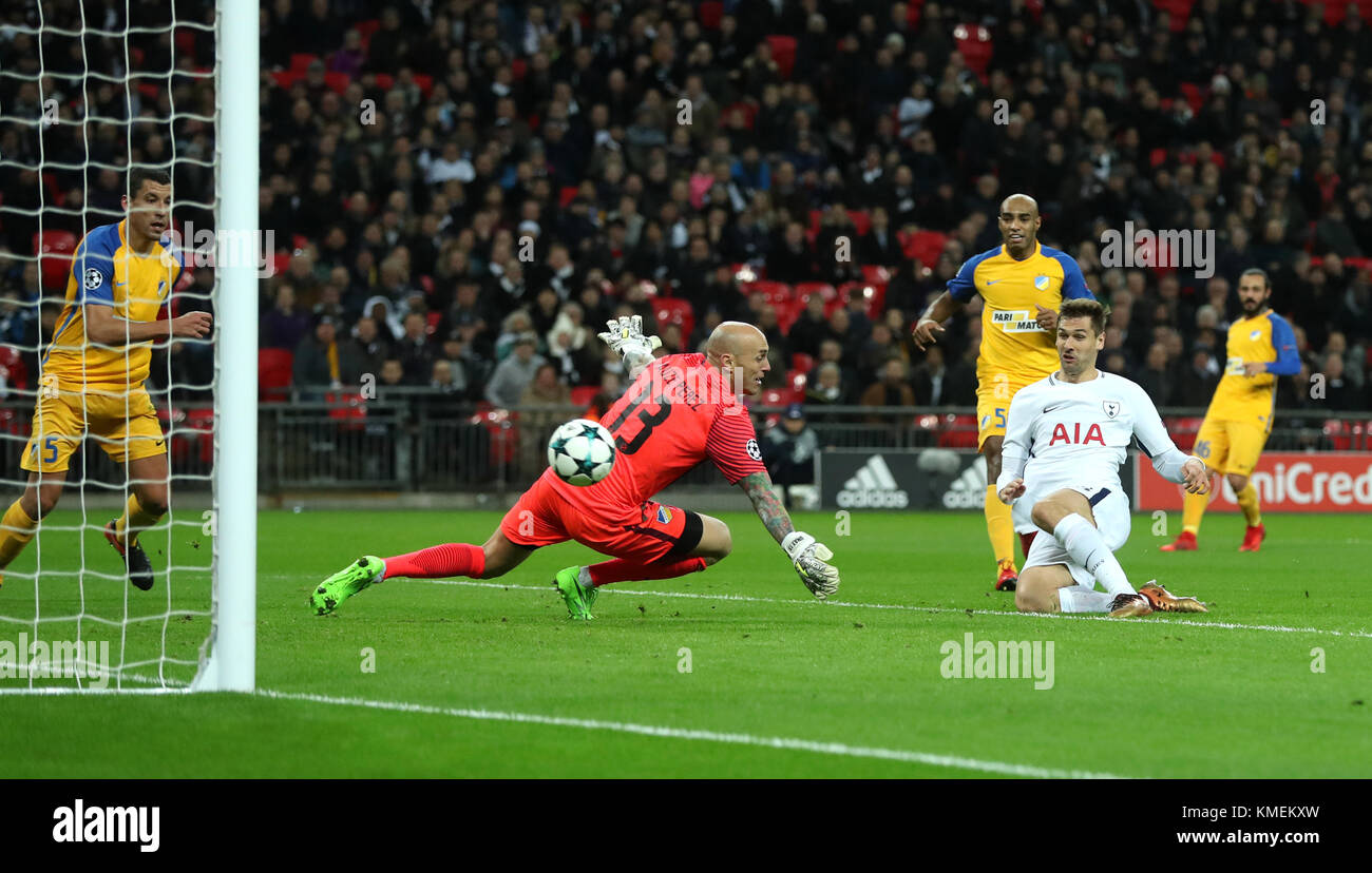 Tottenham Hotspur's Fernando Llorente scores his sides first goal of ...