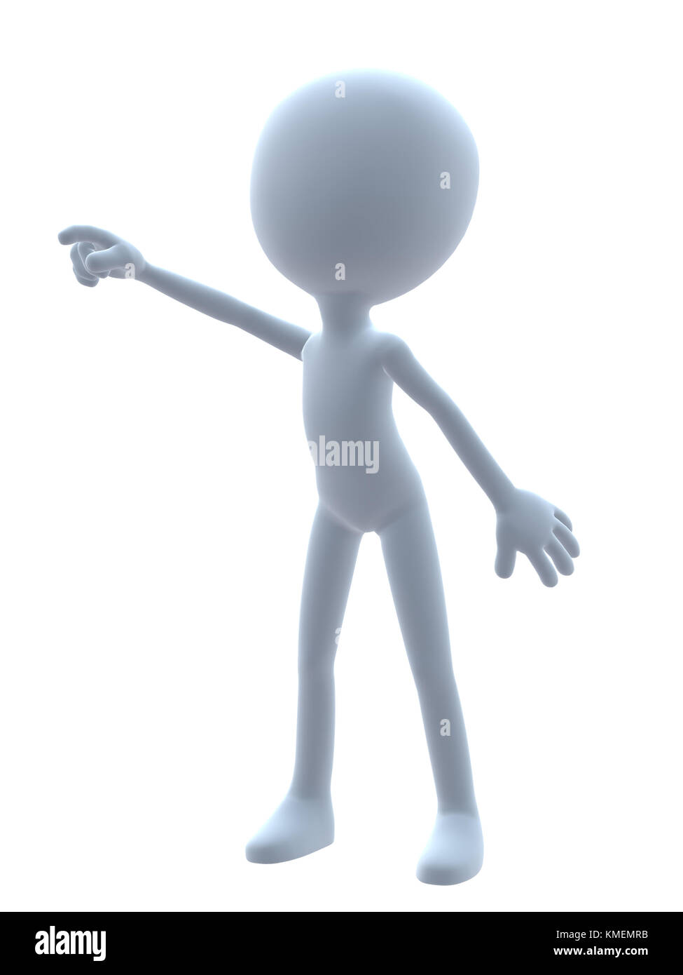 3D guy on a white background Stock Photo - Alamy