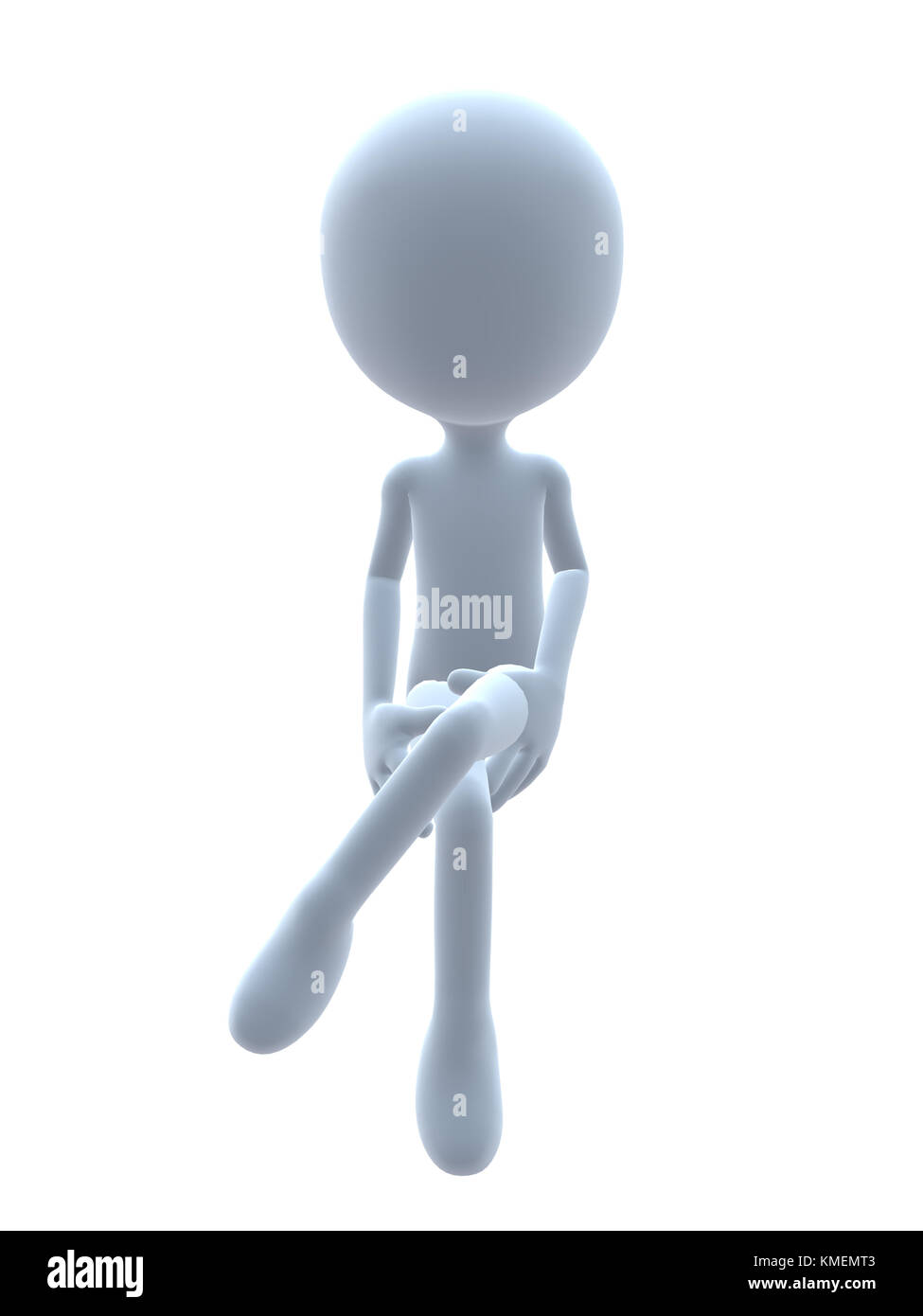3D guy on a white background Stock Photo - Alamy
