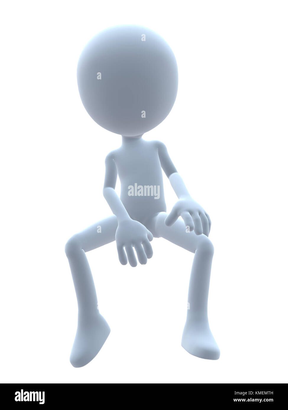 3D guy on a white background Stock Photo - Alamy