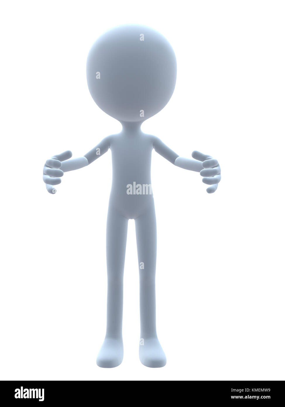 3D guy on a white background Stock Photo - Alamy