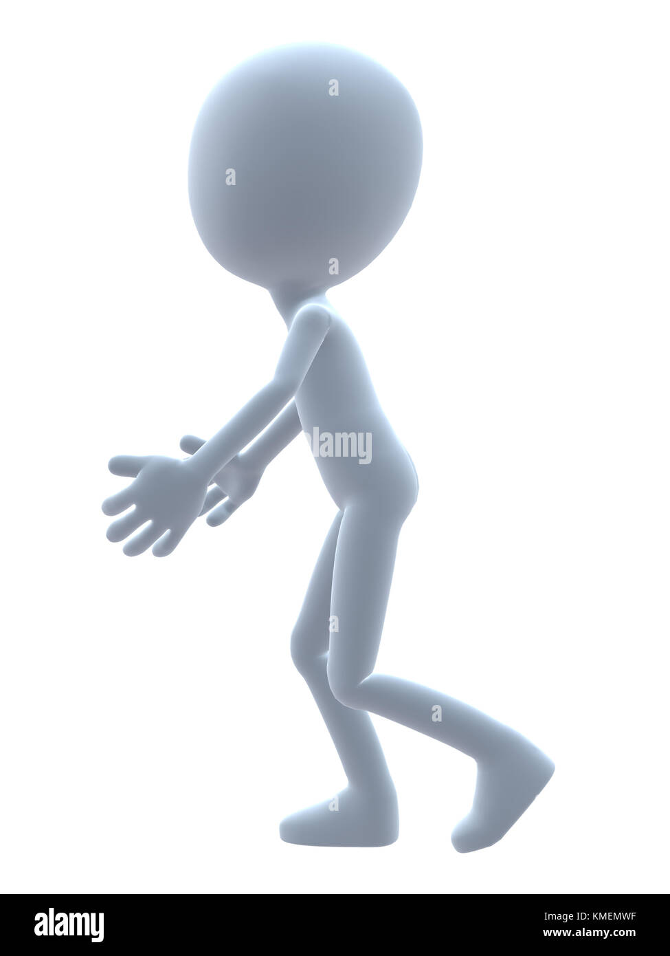 3D guy on a white background Stock Photo - Alamy