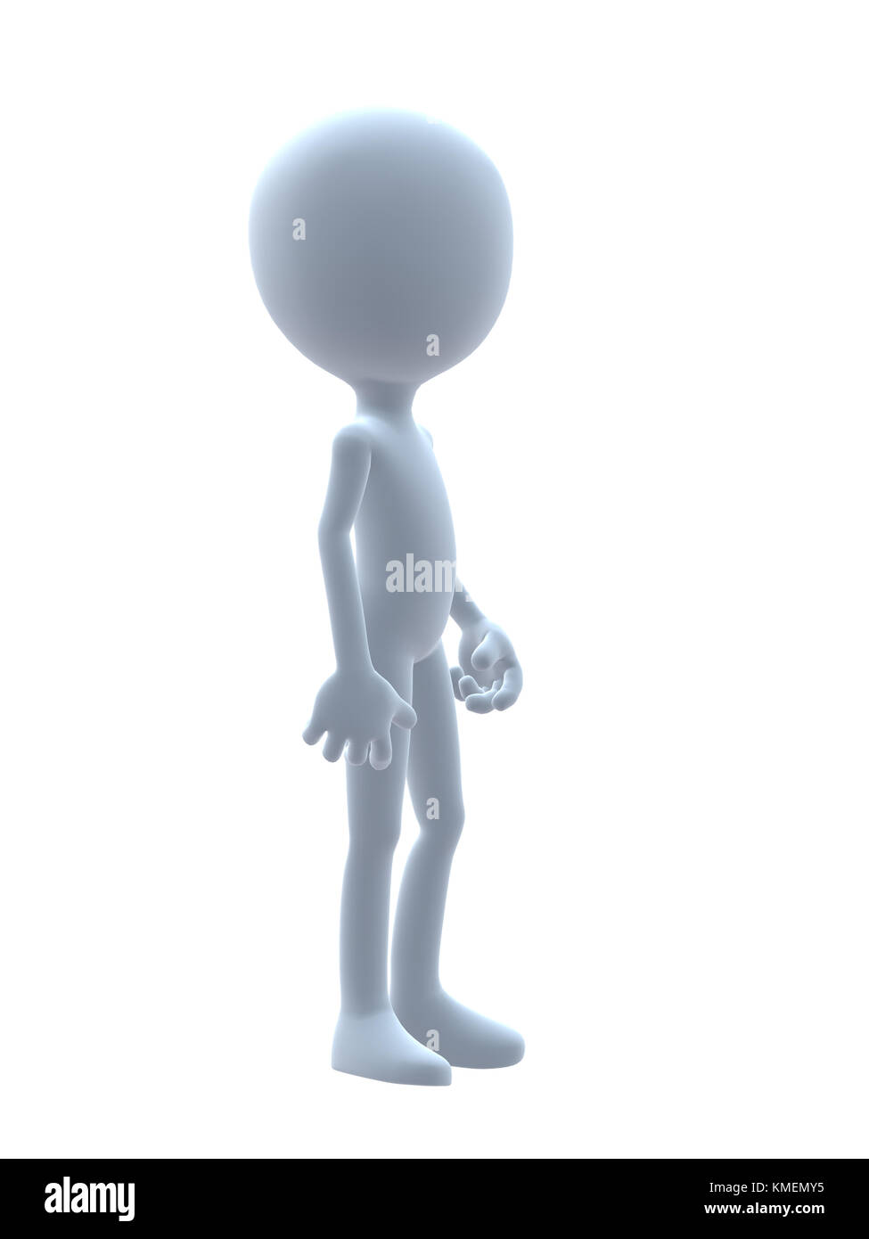 3D guy on a white background Stock Photo - Alamy