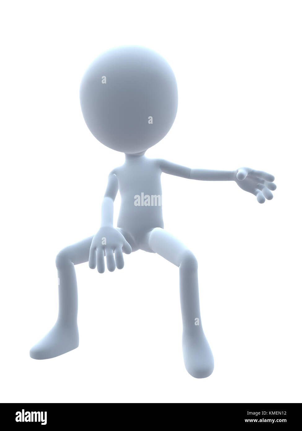 3D guy on a white background Stock Photo - Alamy