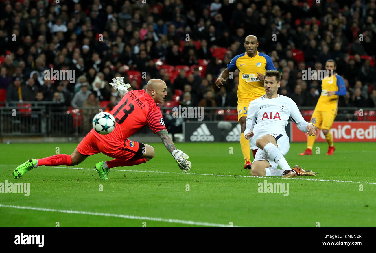 Tottenham Hotspur's Fernando Llorente scores his sides first goal of ...
