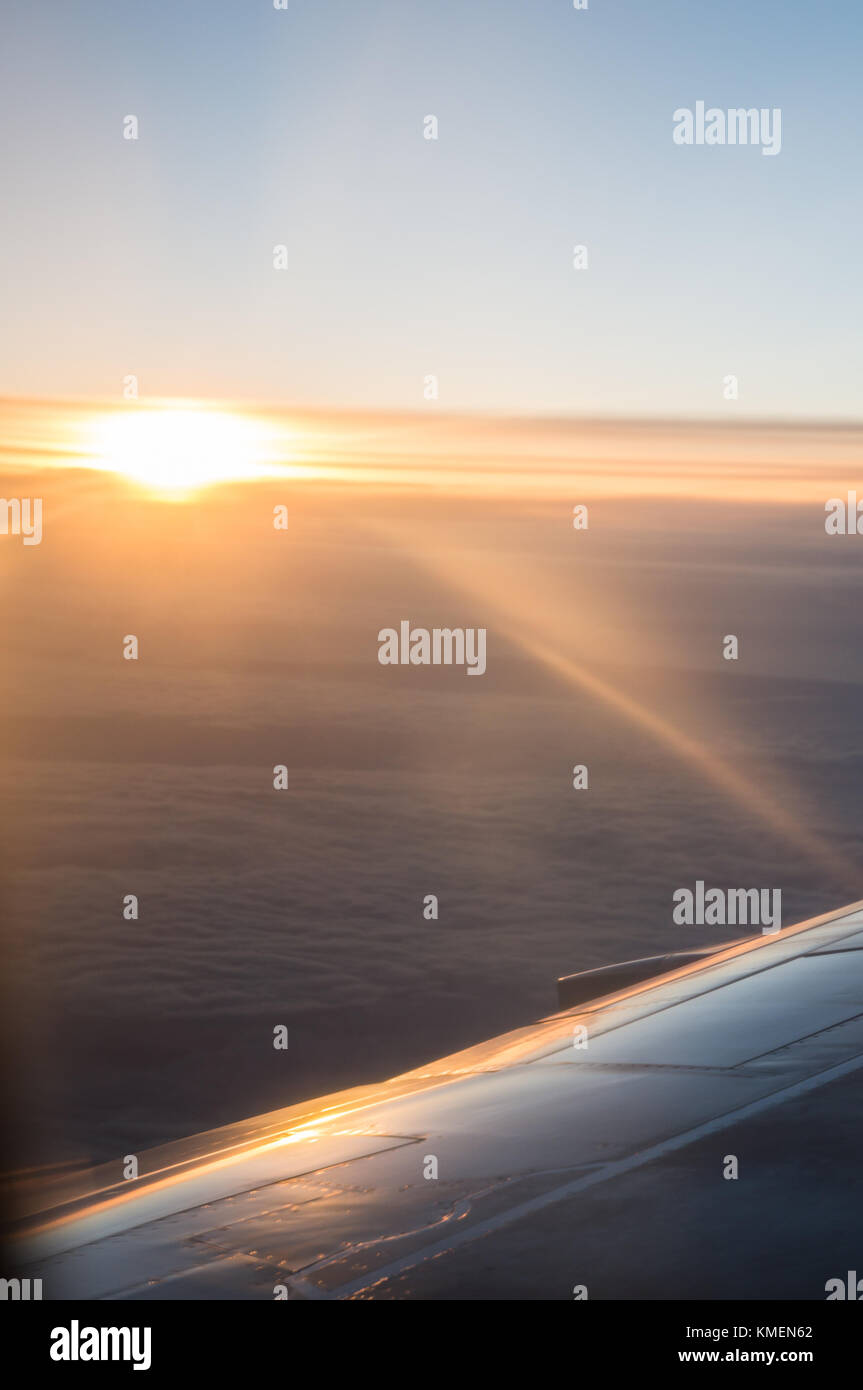 Wing and deep blue clear sky Stock Photo - Alamy