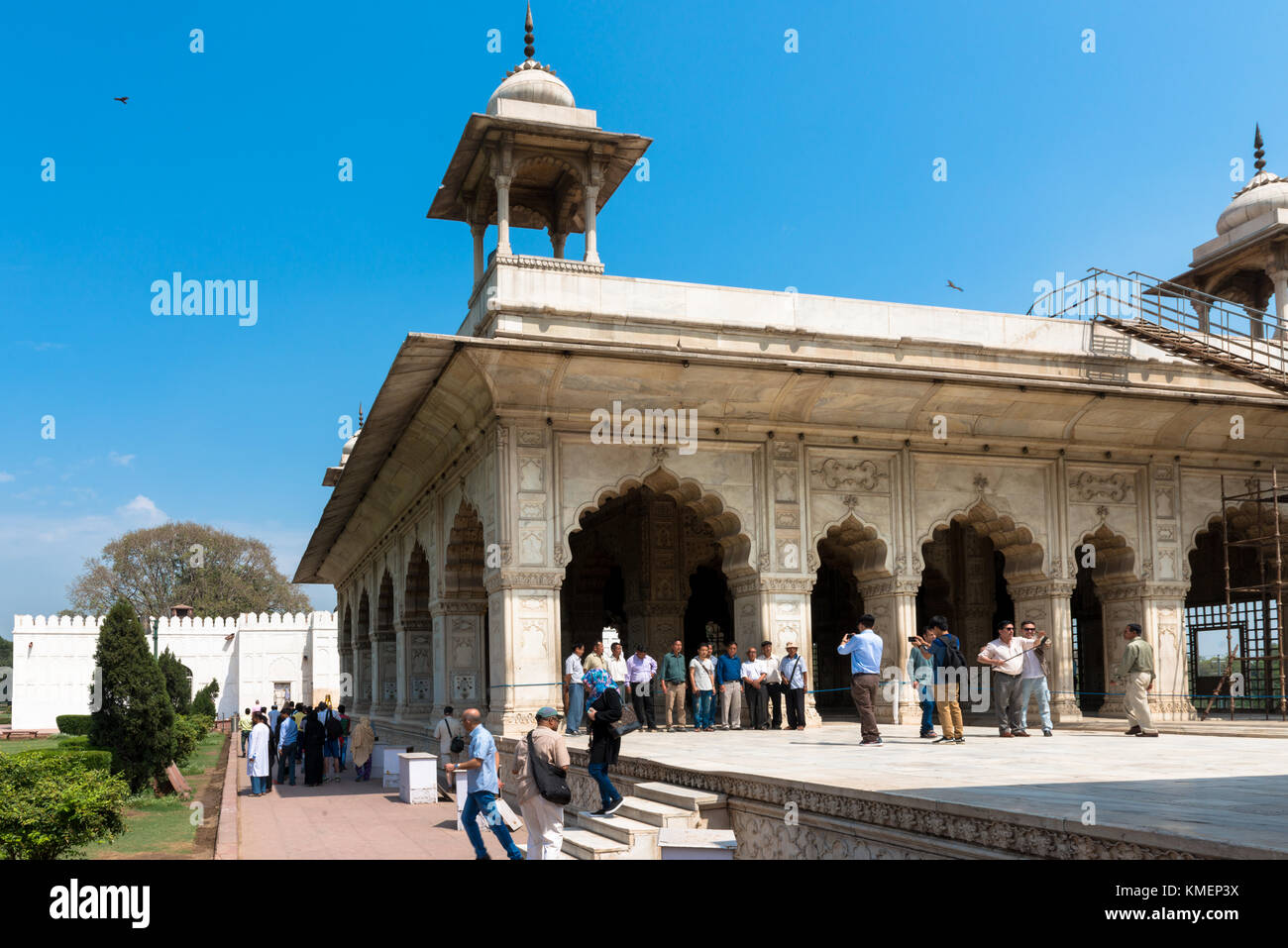 NEW DELHI, INDIA - MARCH 18, 2016: Wide angle picture of Diwan-i-Khas ...