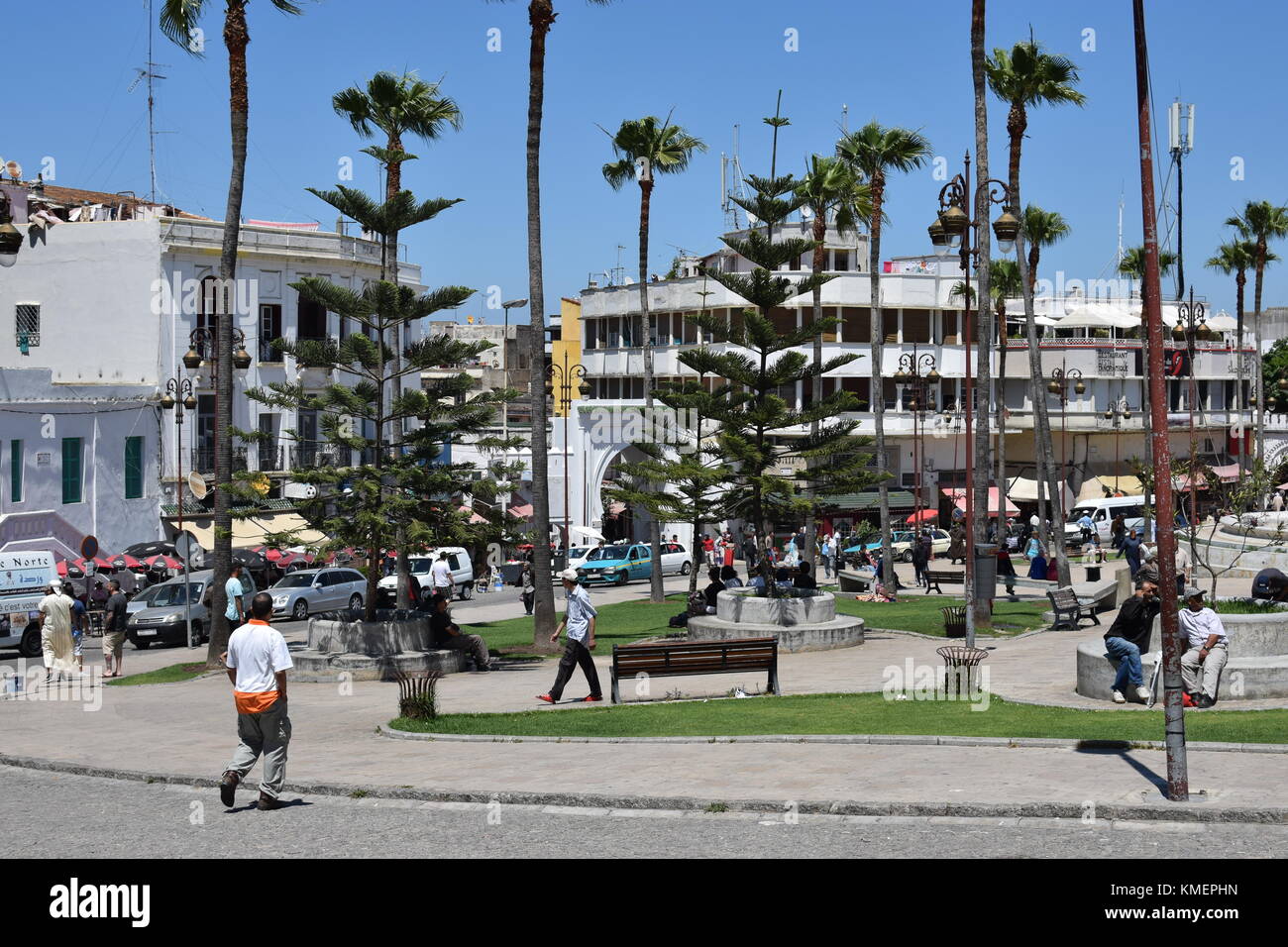 Grand Socco or main city square in Tangier, Morocco Stock Photo - Alamy