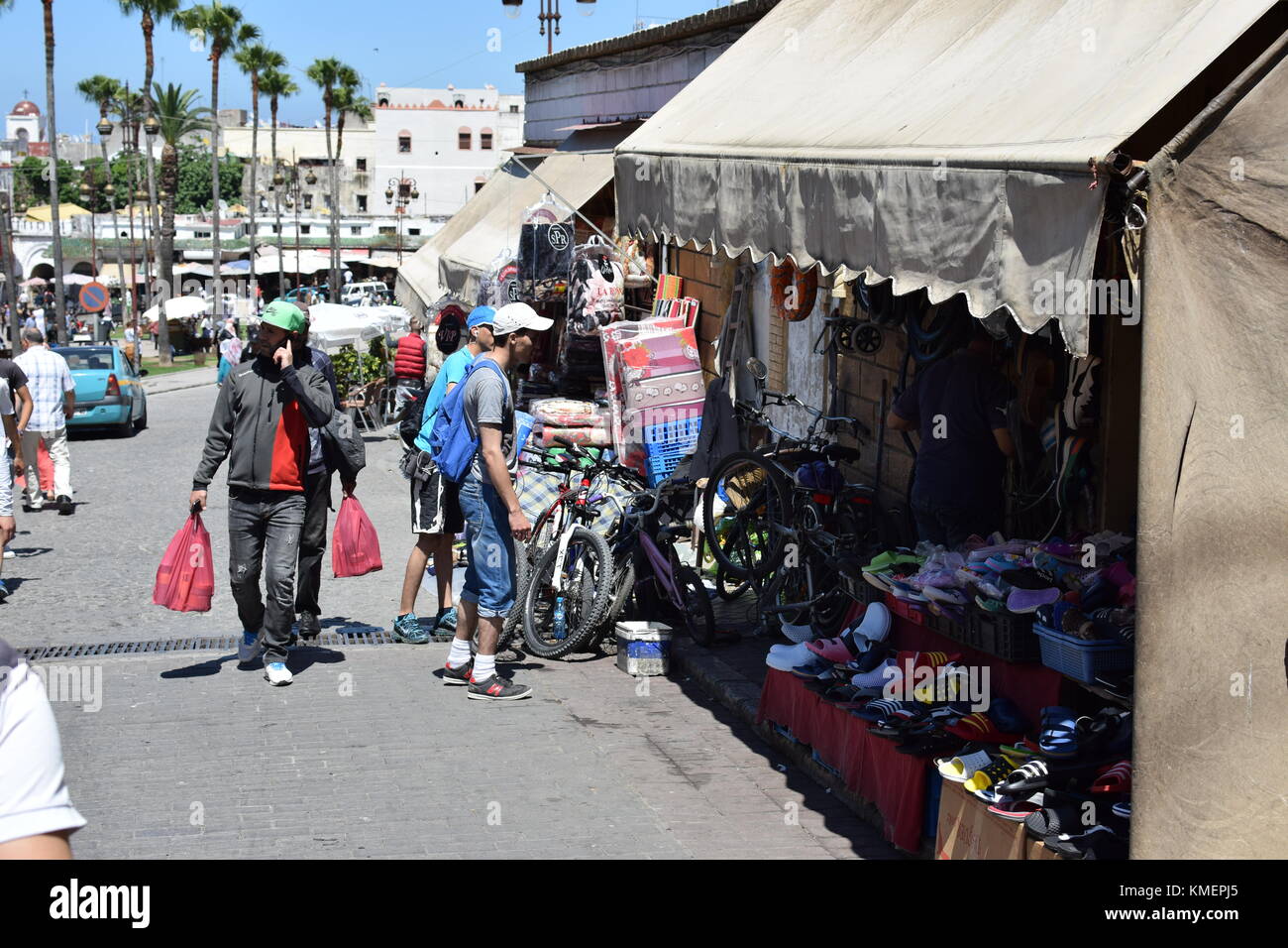 Views of the huge souk / market (open and covered) in Tangiers ...