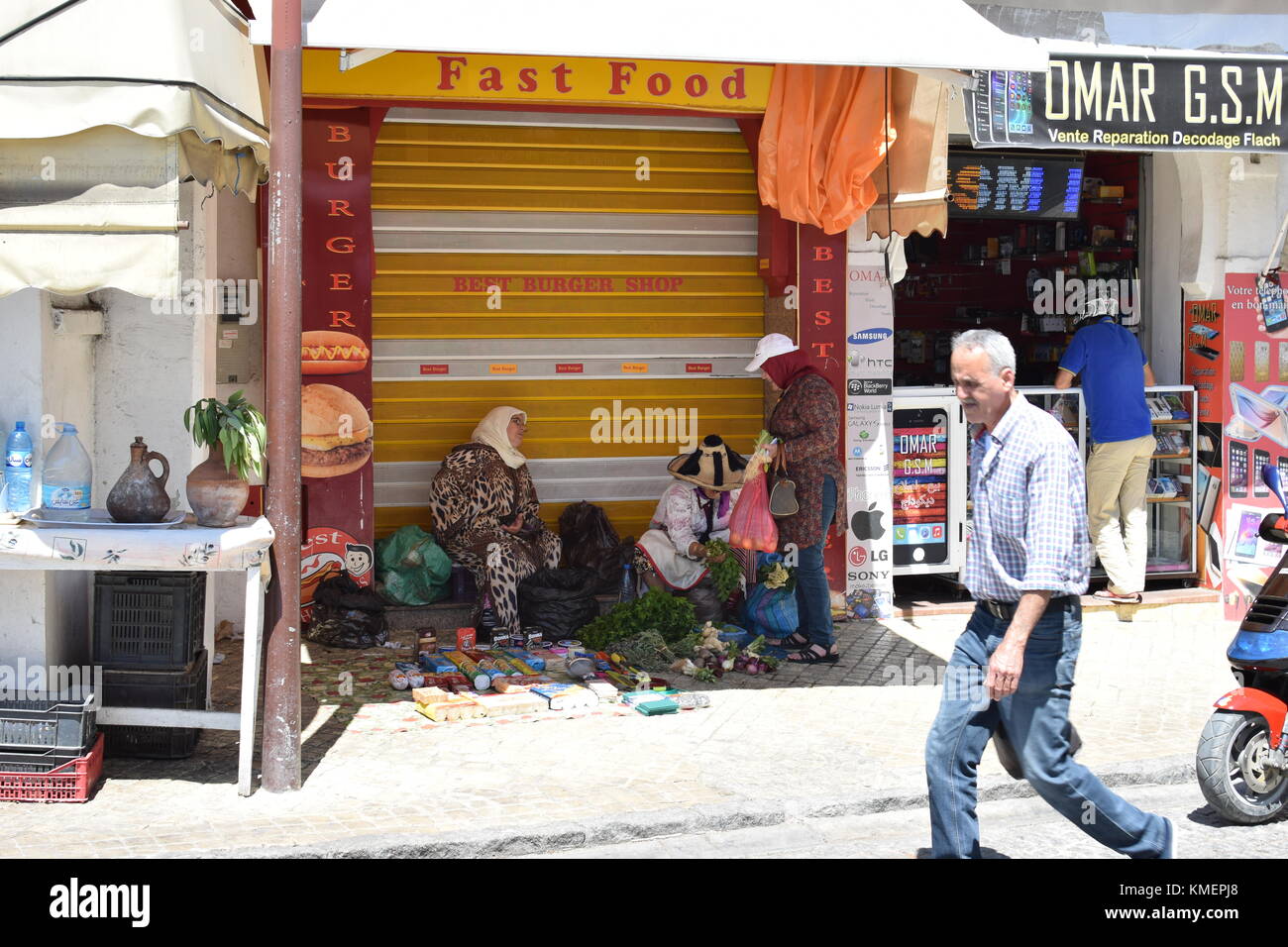 Views of the huge souk / market (open and covered) in Tangiers ...